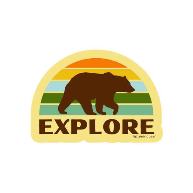 Explore - vinyl sticker - i heart badges