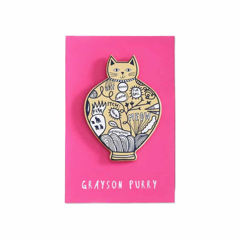 Grayson Purry - cat pin badge - i heart badges