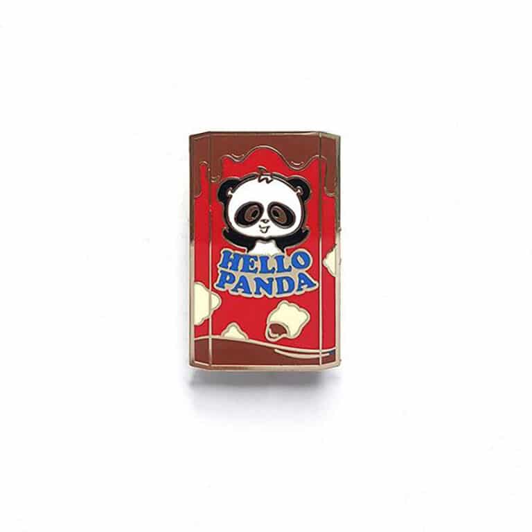 Hello Panda pin brooch badge - i heart badges