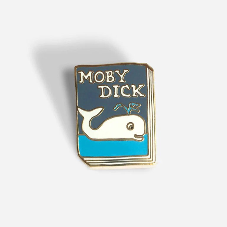 Moby Dick - book cover pin badge - i heart badges