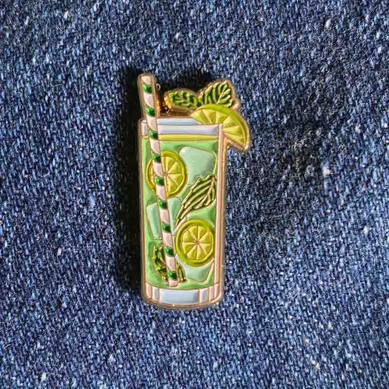 Mojito - cocktail pin badge - i heart badges