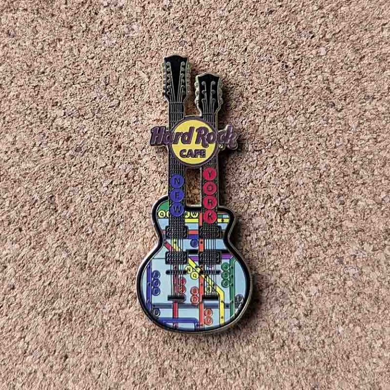 New York - subway guitar - Hard Rock Cafe vintage pin badge - i heart ...