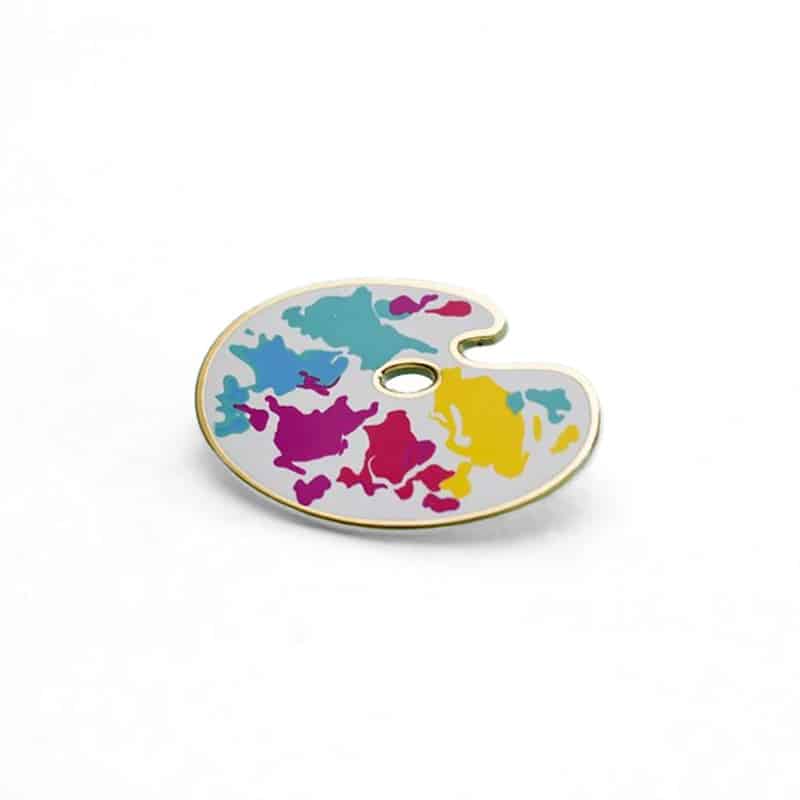 Paint palette pin badge - i heart badges