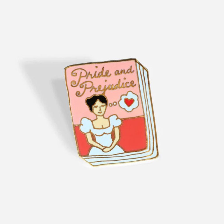 Pride and Prejudice - book cover pin badge - i heart badges