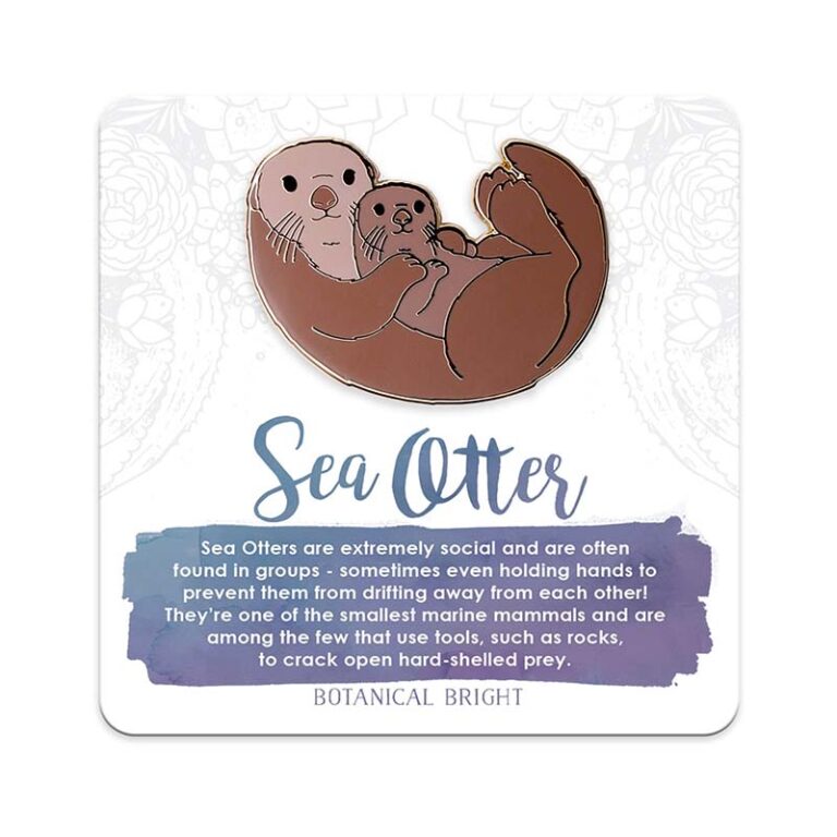 Sea otter pin badge - I Heart Badges