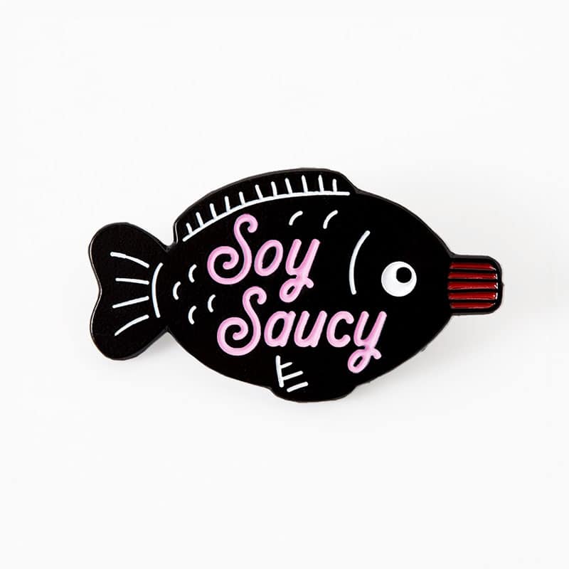 Soy Saucy - soy sauce pin badge - i heart badges