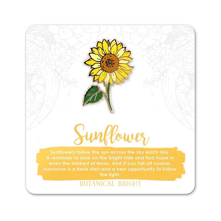 Sunflower pin badge - flower pin, enamel pin badge - i heart badges